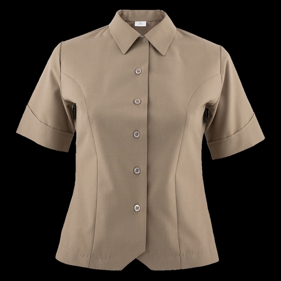Creighton | Tops | Usmc Khaki Shirt Blouse Top Female Uniform Short ...
